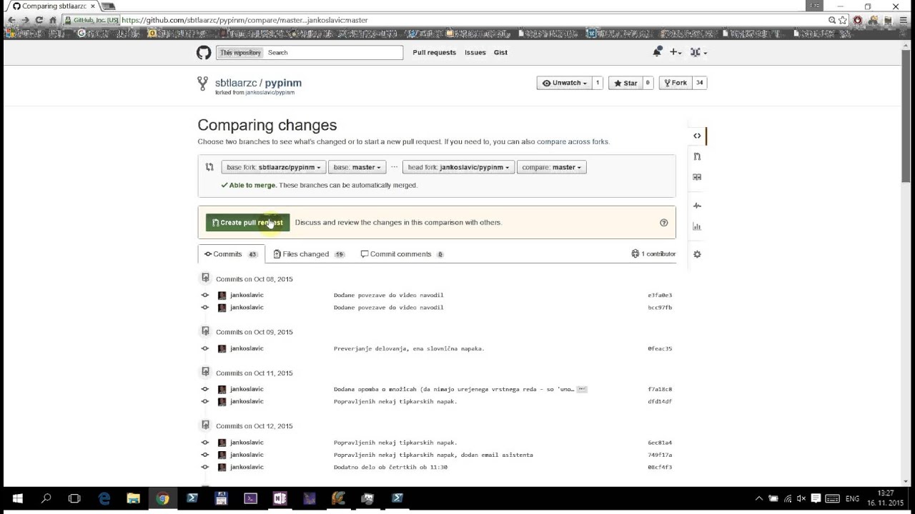 Updating a forked GitHub repository