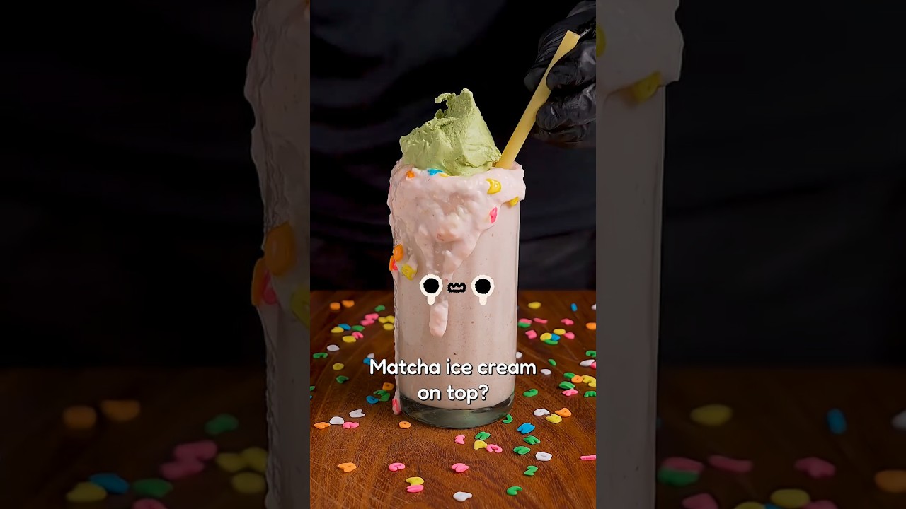 Cutest Strawberry Cake Milkshake ever