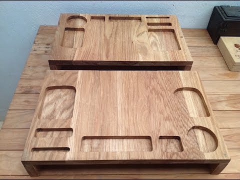 Desktop Wooden Monitor/Screen Stand with with Storage Organizer Office Desk