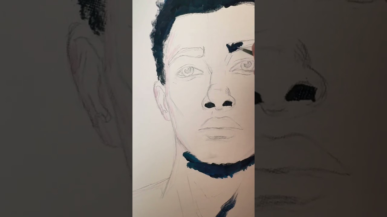 Teen portrait! #Acrylic #Painting t #teen #Artist #Youngartist ￼￼￼￼#my #Amazingart #beginnerartists