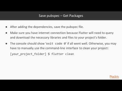 Learn Learning Dart – Build Your First App with Flutter Add Firebase Dependencies | packtpub com ...