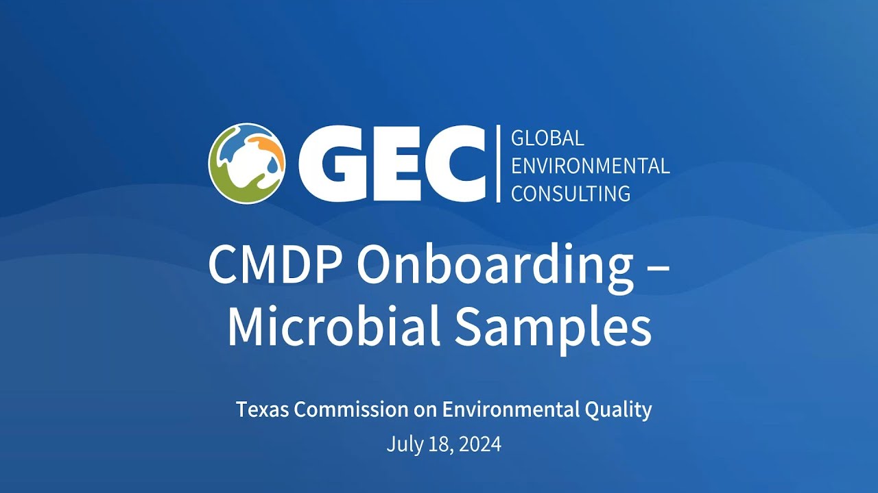 CMDP Training - Microbial Sample Reporting