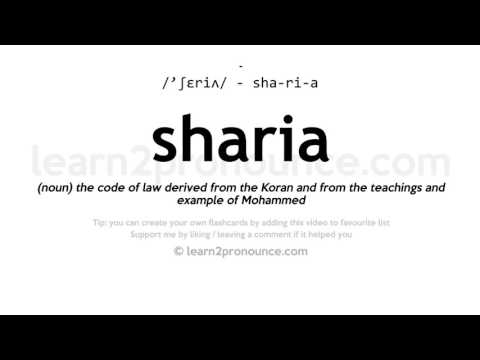 Sharia pronunciation and definition