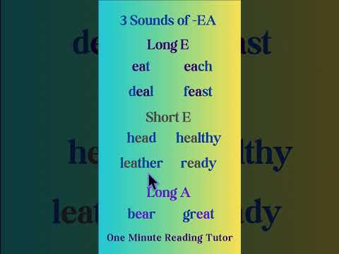 Sounds -EA (One Minute Reading Tutor)