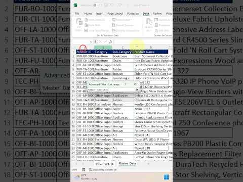Excel Trick 14 - Efficient Data Mapping with Advanced Filter in Excel (No Lookup Functions) #shorts