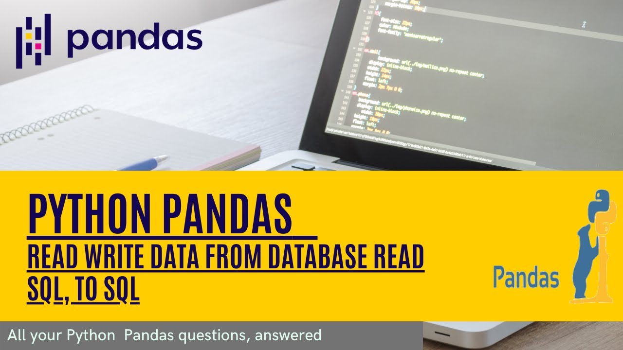 Python pandas tutorial for beginners Full Course 14 - Read Write Data From Database read sql, to sql