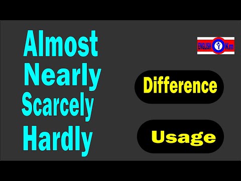 Almost, scarcely, hardly, nearly in Urdu Hindi, English grammar