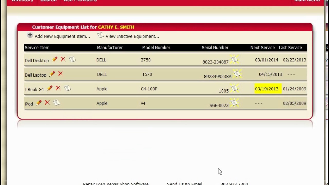 Managing Customer's Service Items with RepairTRAX Repair Shop Software