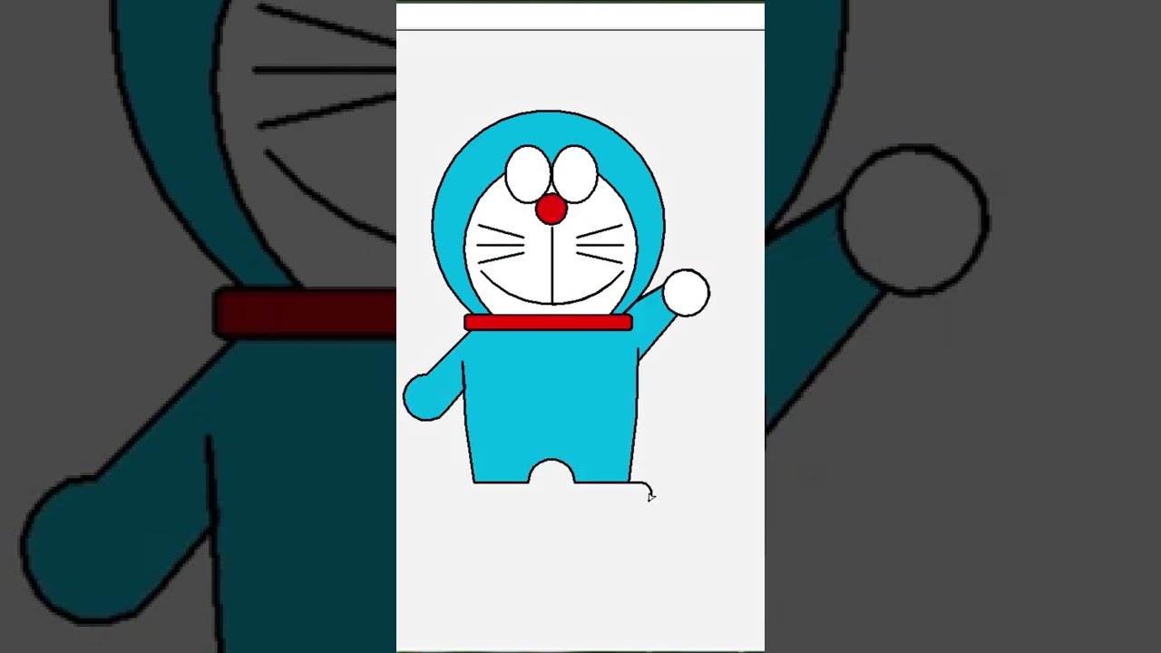 Draw a Doraemon using Python | Turtle Module | Graphics in python | python programming  #shorts
