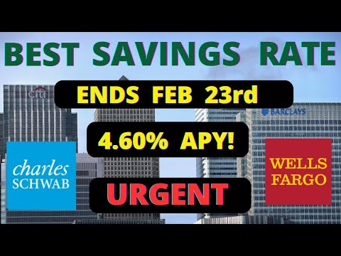 ⚠️URGENT⚠️ 4.6% Savings Account Interest Rate Ends | 2024 Wells Fargo Best Savings & CD Rates