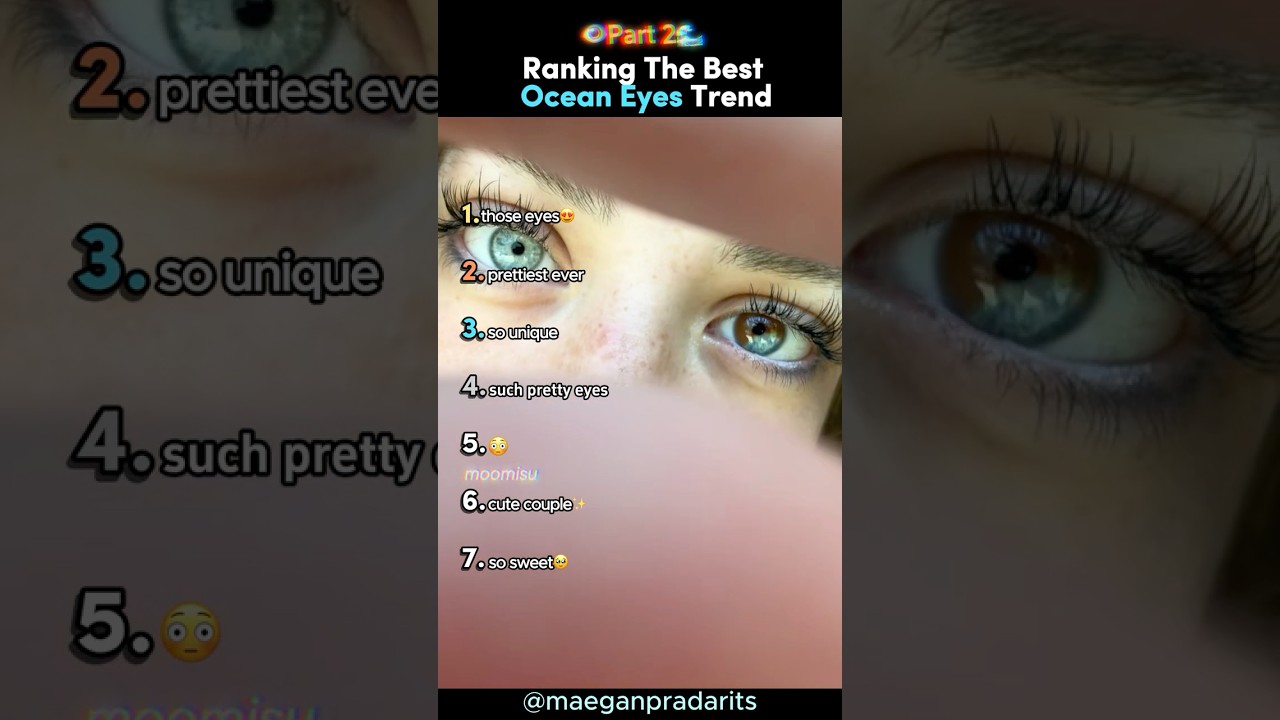 Ranking The Best OCEAN EYES Trend 🌊✨(Part 2) #eyes #tiktokviral