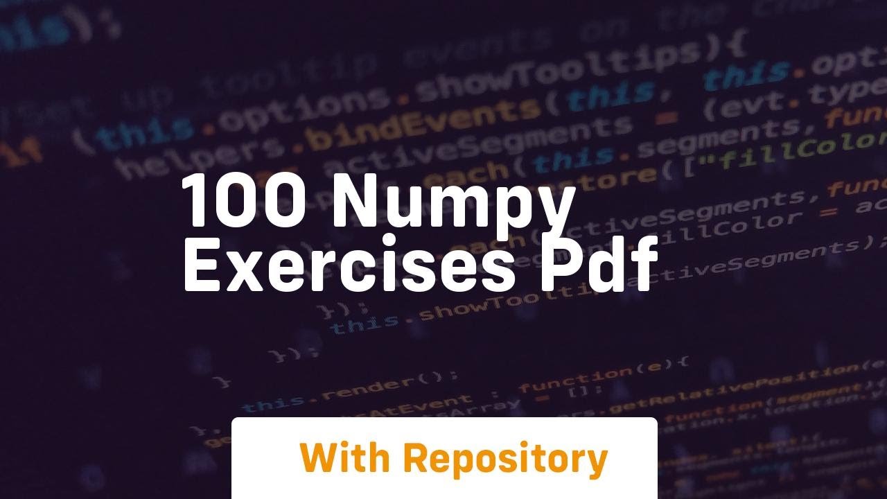 100 numpy exercises pdf