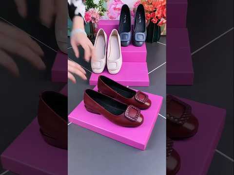 Thick heel round comfortable women's shoes tods shoes large size women's shoes