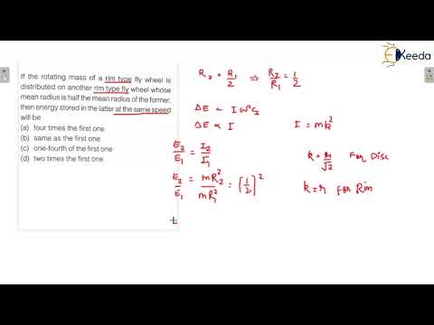 Practice Question 1: Flywheel Rim - Flywheel - GATE Theory of Machines and Vibrations Video ...