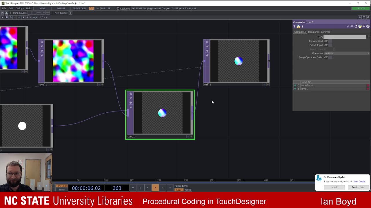 Procedural Coding in Touch Designer with Ian