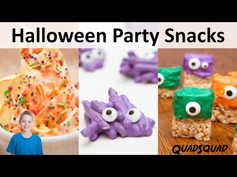 3 Halloween Party Snacks for Kids PLUS Wheat Free options - Kitchen Adventures with Ethan