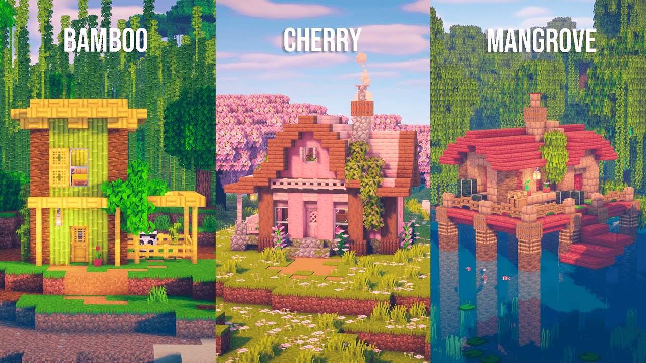 Minecraft | 3 Starter Houses for 3 Different Biomes #3 - Minecraft Builders