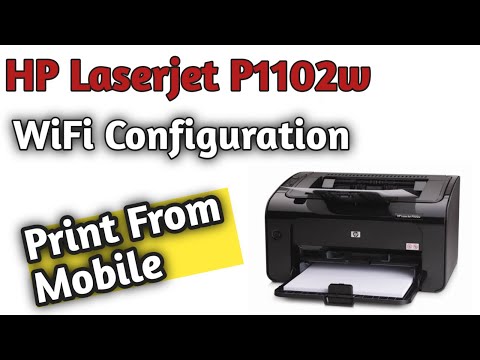 HP LaserJet P1102w WIFI Printer Configuration ! Print From Mobile
