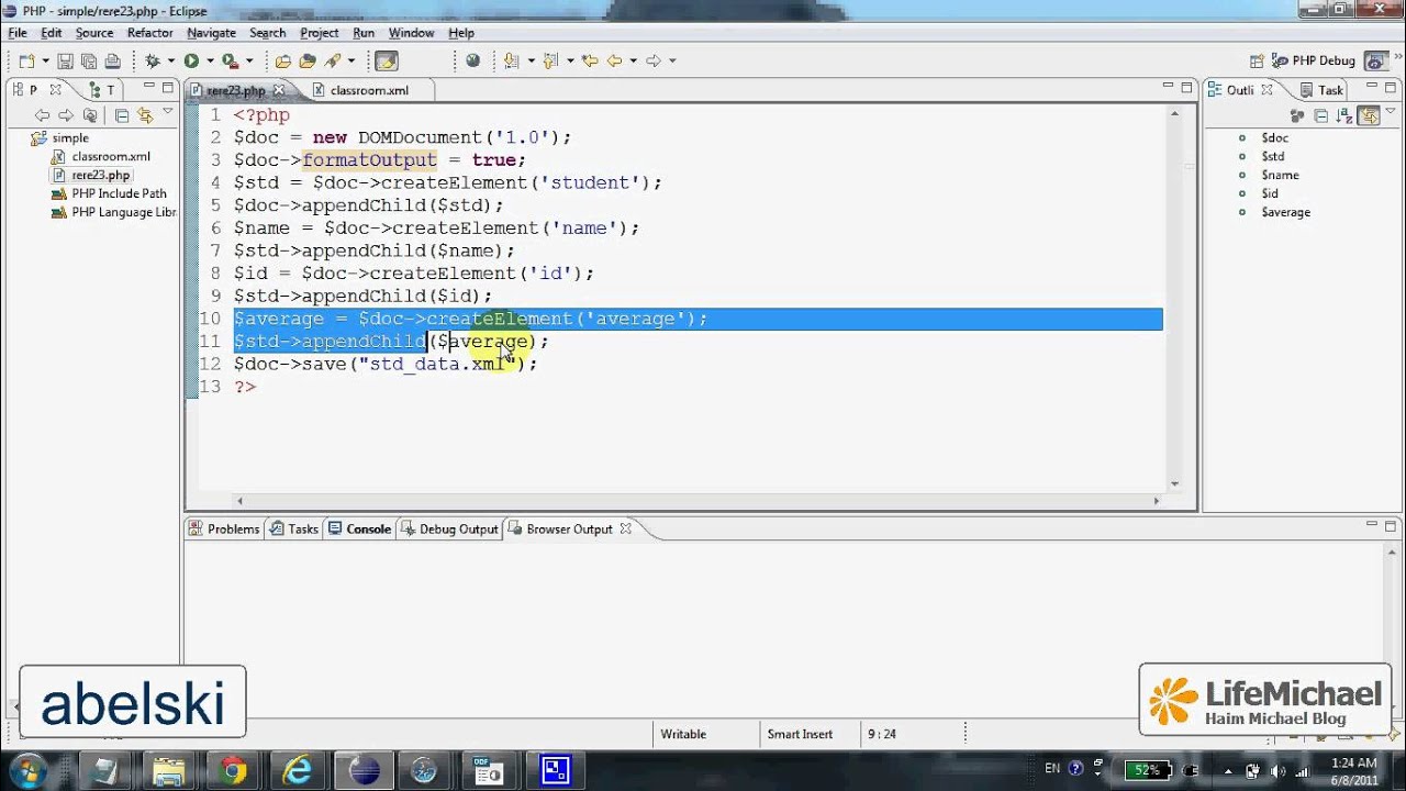 The DOMDocument Class in PHP
