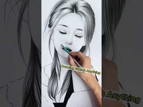 Drawing easy Effortlessly Draw a Gorgeous Girl: Portrait Sketch #drawing #sketch
