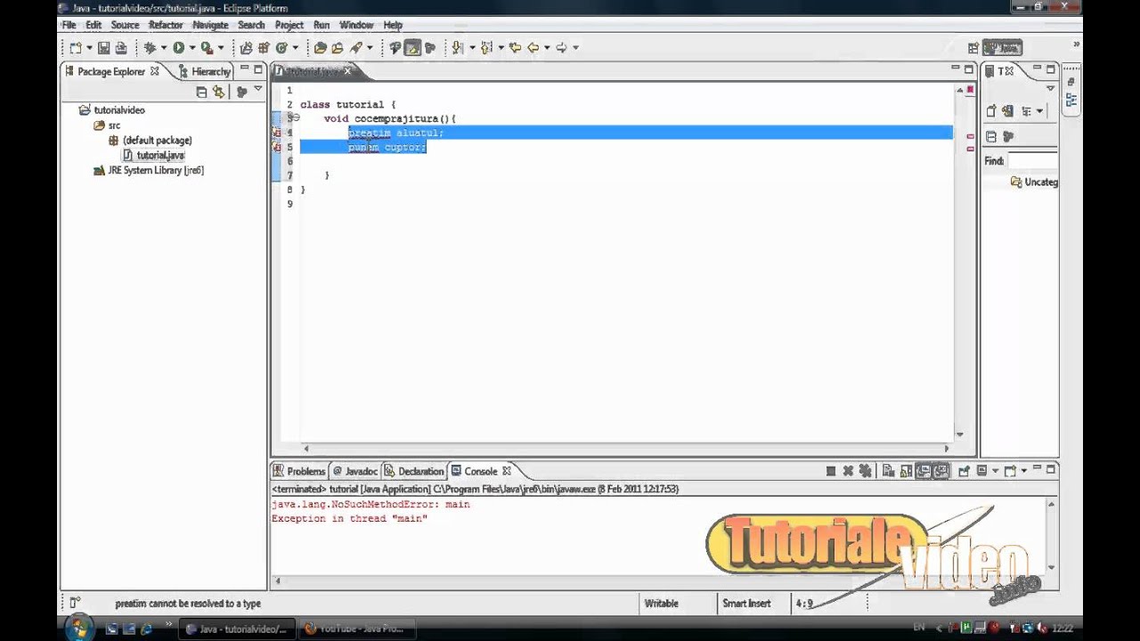 Tutoriale Video java nr 4