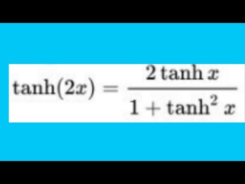 DOUBLE ANGLE FORMULA FOR HYPERBOLIC TANGENT FUNCTION