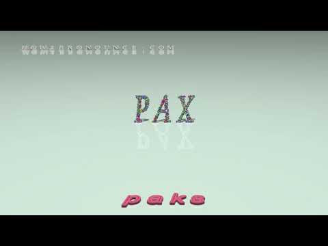 pax - pronunciation + Examples in sentences and phrases
