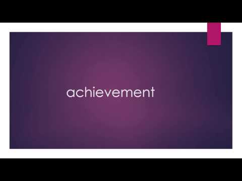 Pronounce achievement