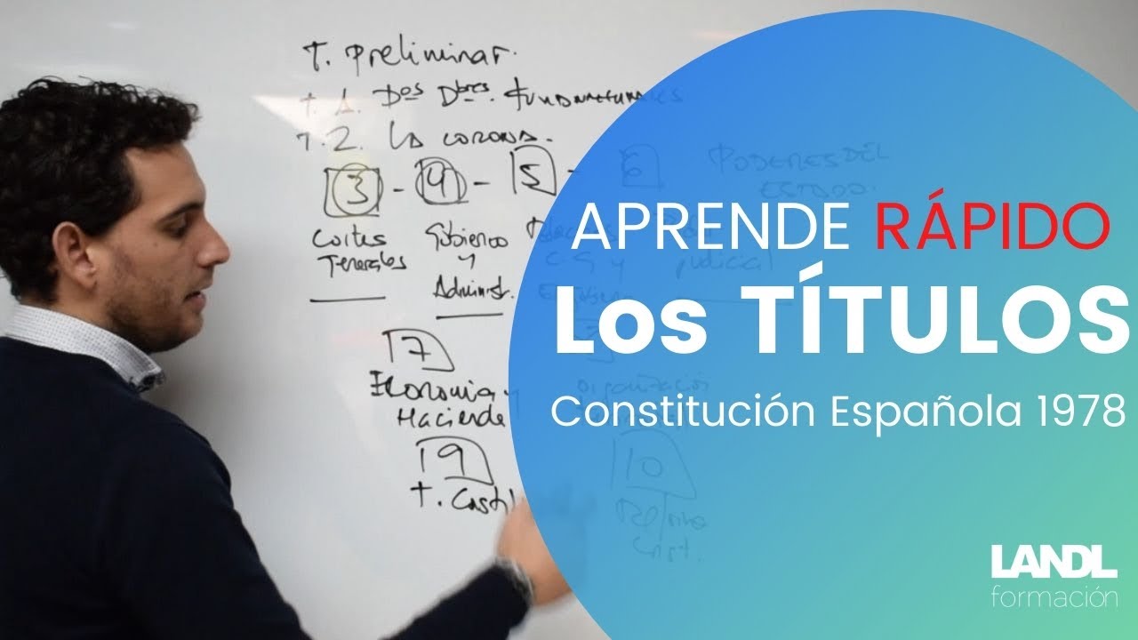 Learn the titles of the Spanish Constitution FAST