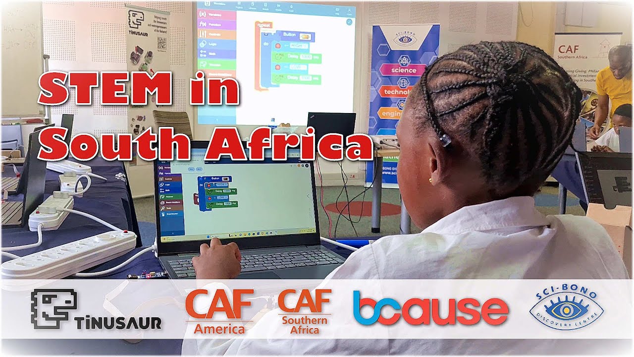 STEM workshops on electronics and robotics by the Tinusaur Foundation in Johannesburg, South Africa