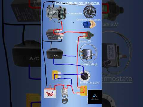 Car or any vehicle AC complete circuit diagram | Vehicle AC circuit diagram