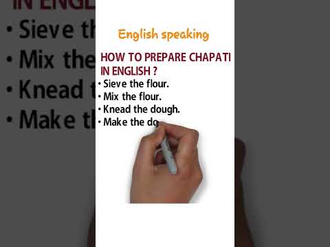 How to prepare chapati in English | #shorts | English speaking practice | Ielts Tips