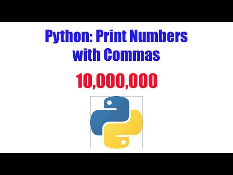 Python: Print Numbers with Commas