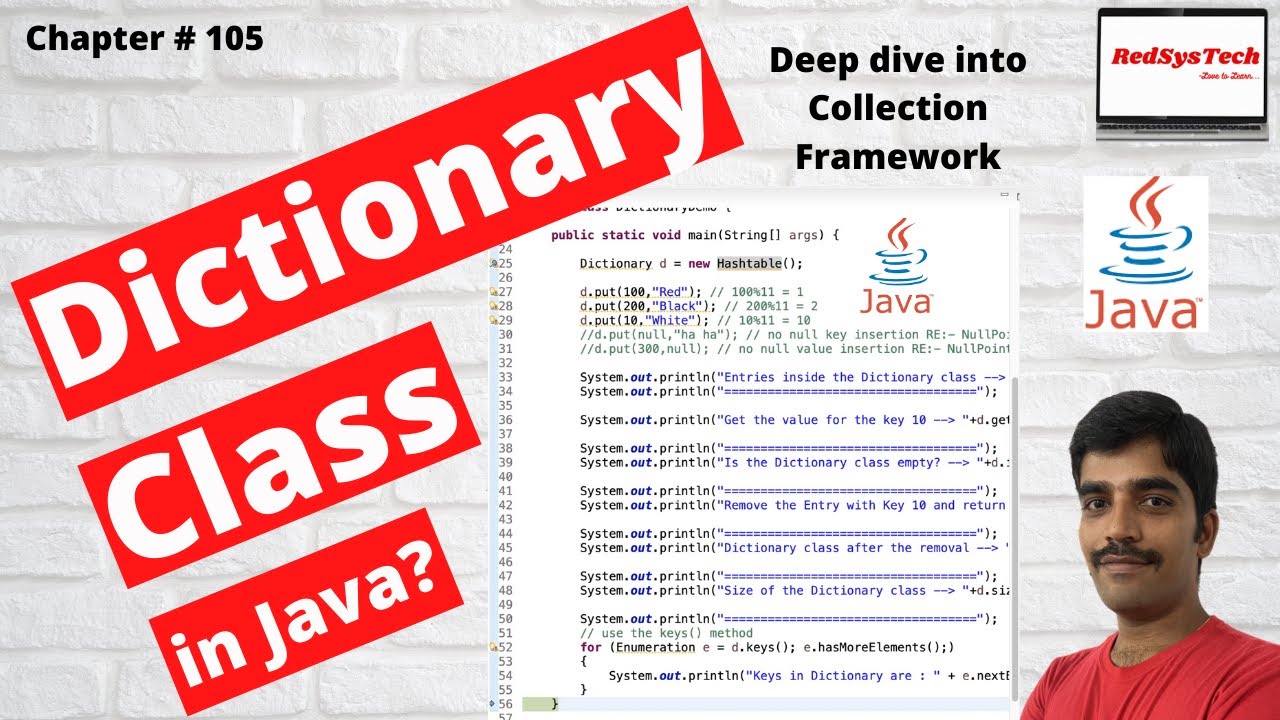# 105 Java - The Dictionary Class | Java.util.Dictionary Class | Java.util.Dictionary Class in Java