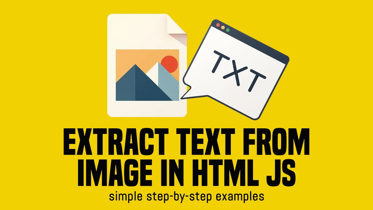 Convert Image To Editable Text In HTML JavaScript (With OCR)