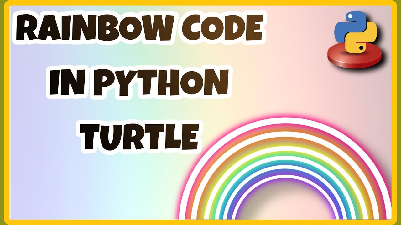 DRAW RAINBOW USING PYTHON TURTLE GRAPHICS #PYTHON #TURTLE #RAINBOW #EASYCODE #GRAPHICS #STEP-BY-STEP