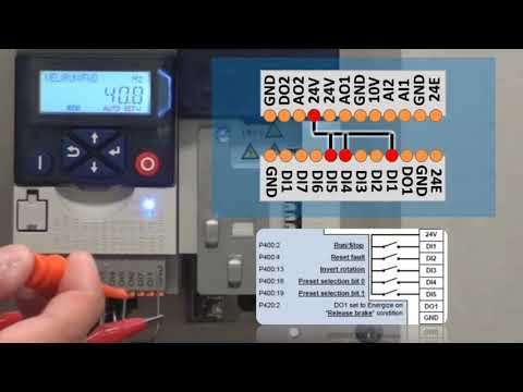 i500 inverter - Terminal Strip with Default Settings