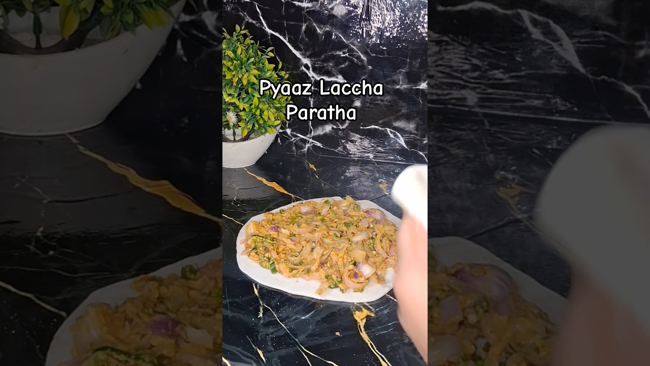 Lachha onion paratha #trending #recipe