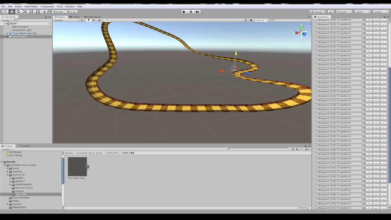 Complete Hover Racer tutorial - WayPoints Generator Tool