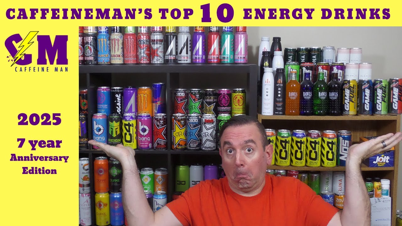 CaffeineMan's Top 10 Energy Drinks! | 2025 Edition