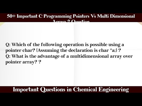 MCQ Questions C Programming Pointers Vs Multi Dimensional Arrays 2 with Answers