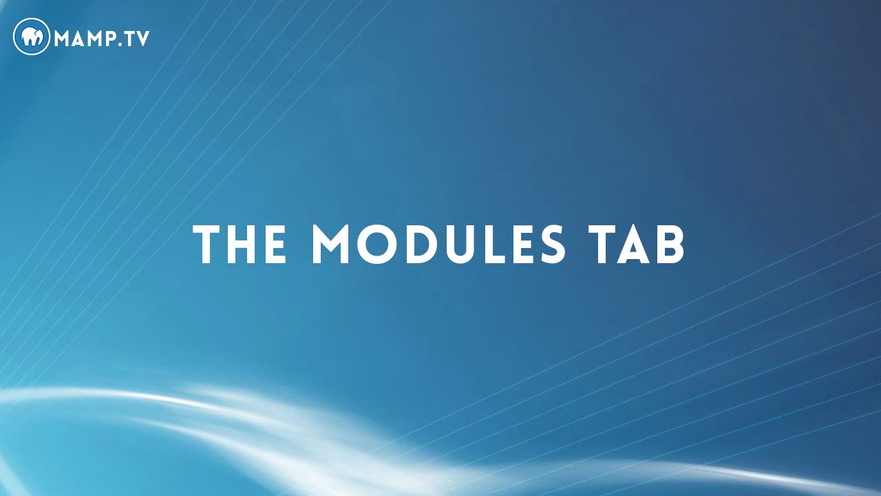 15 The Modules Tab