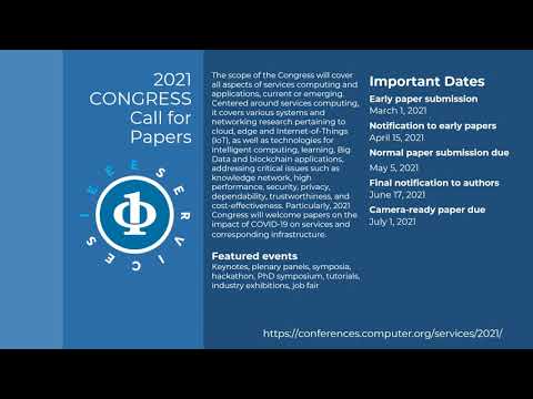 2021 IEEE SERVICES Call for Papers