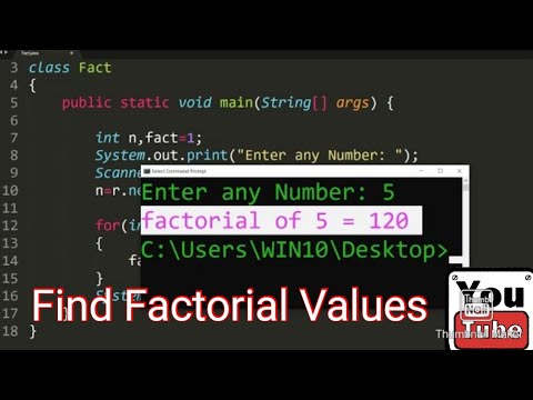 Java program to find factorial of any numbers ! Find factorial value use Java programming languages