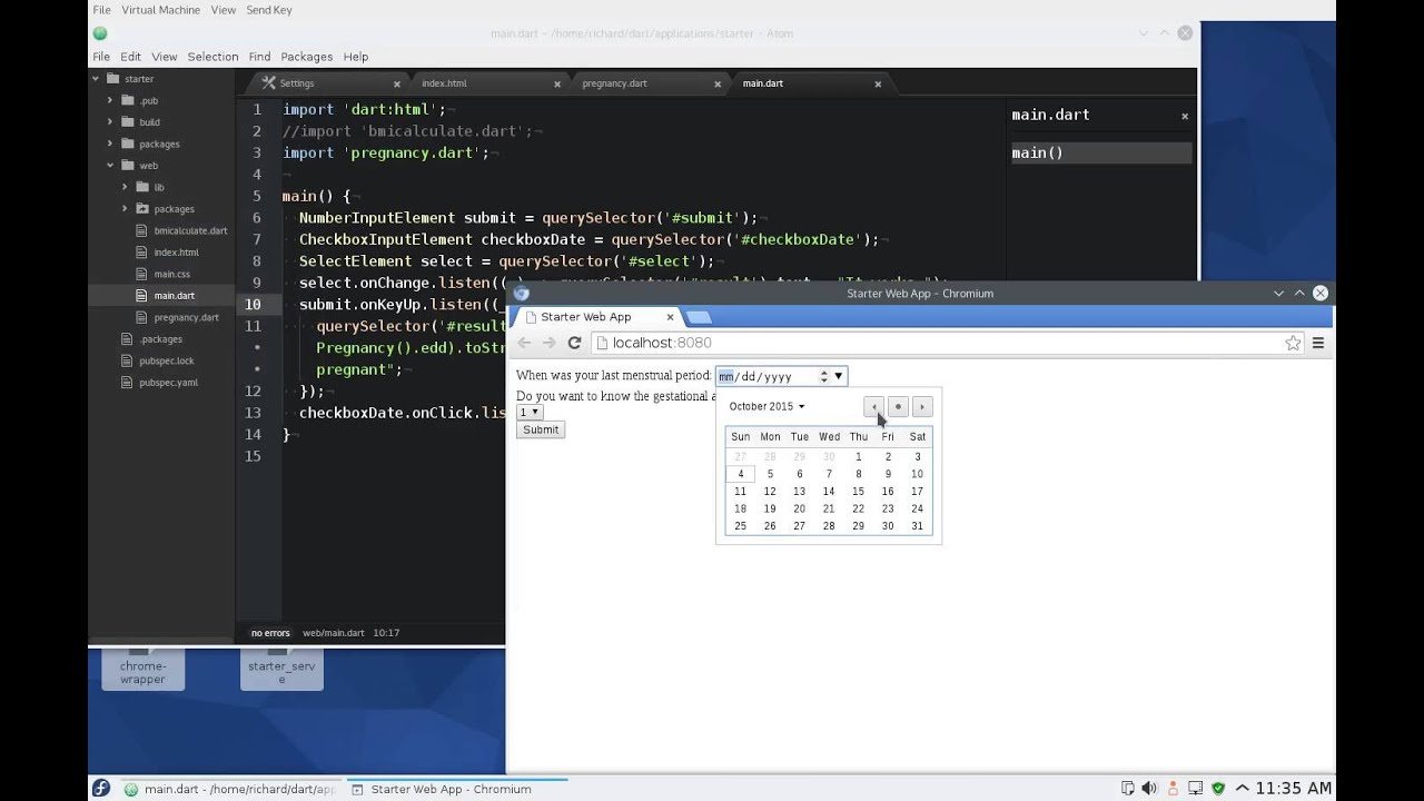 Dart Web Programming for Beginners:  24 On Methods
