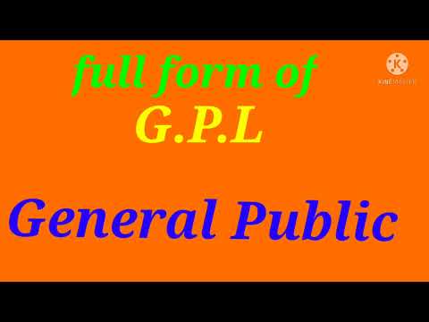 full form of GPL