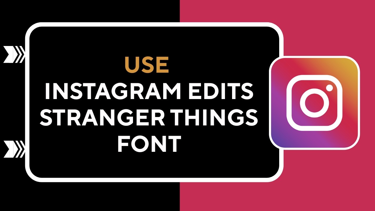 HOW TO USE INSTAGRAM EDITS STRANGER THINGS FONT