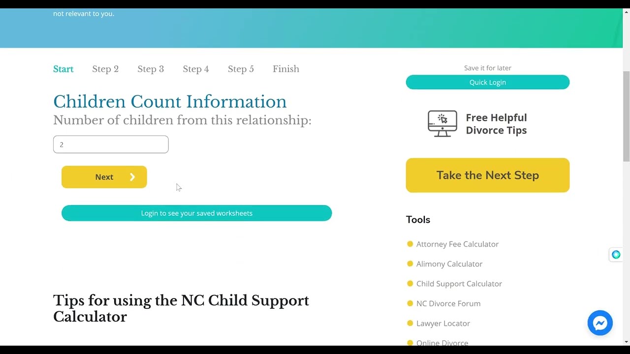How to Use the North Carolina Child Support Calculator