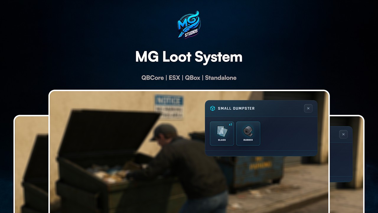 💥 MG Loot System | FiveM Script | Dynamic Loot & Prop Interaction | ESX / QBCore / QBox / Standalone
