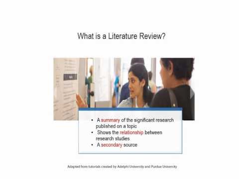 The Literature Review or Review of the Literature